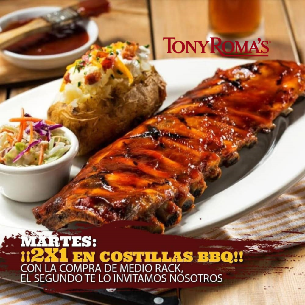Tony Romas te espera con sus promociones y delicioso sabor de siempre ...
